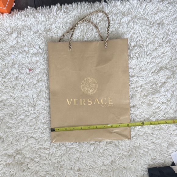 Versace | Accessories | Versace Gold Paper Bag With Rope Handles | Poshmark